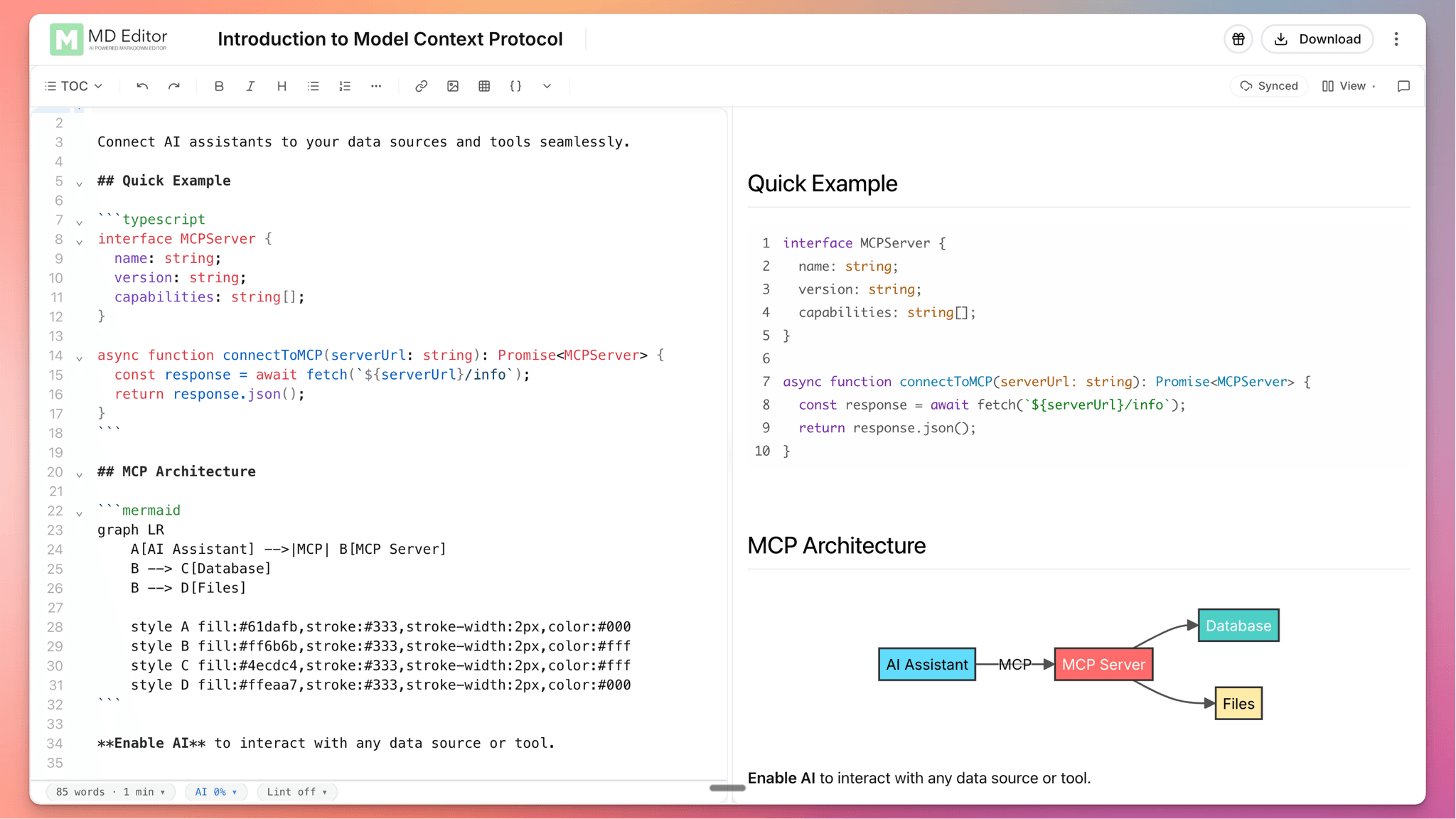 MD Editor - AI-Powered Markdown Editor for Writers, Developers ...