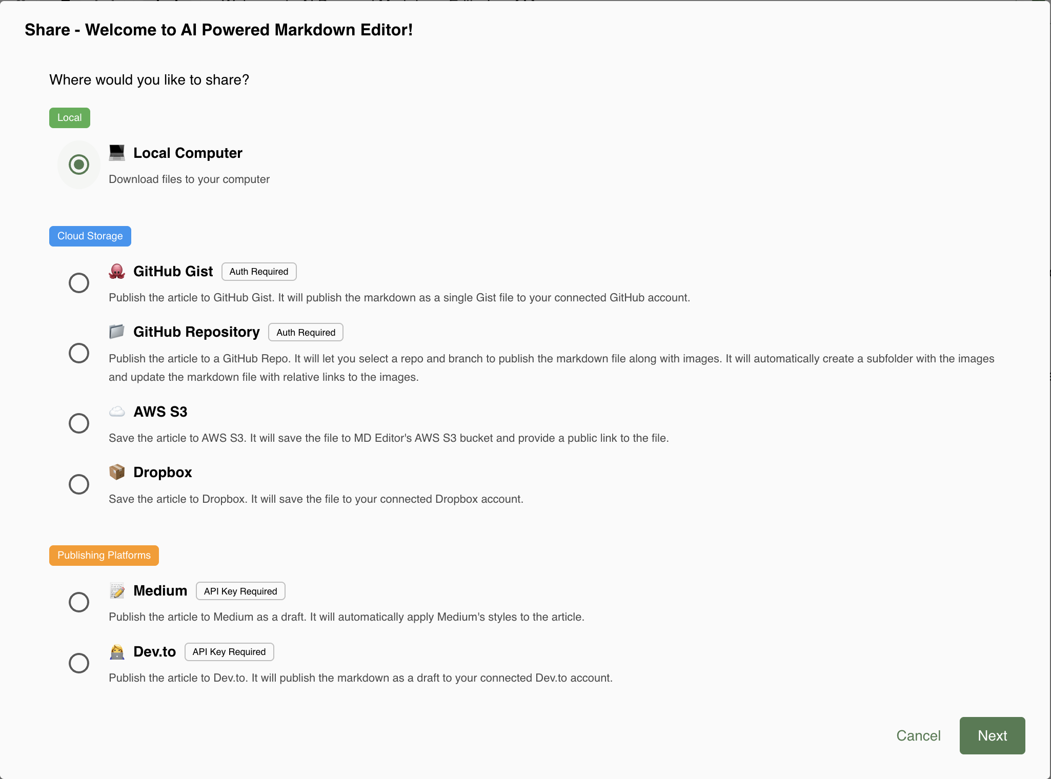 Revamped Share Experience: A Complete Guide to Export and Publishing | MD Editor